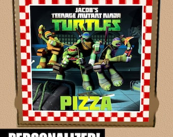 Ninja Turtles Pizza Box Label - Etsy