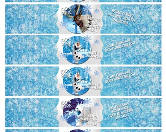 INSTANT DOWNLOAD Frozen Water Bottle Label Frozen Melted Snow - Etsy