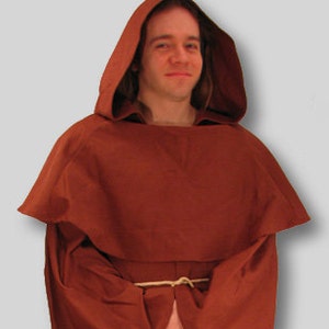 Monk Robe With Cowl for LARP, SCA, Faire, Monks Many Sizes, Brown and ...