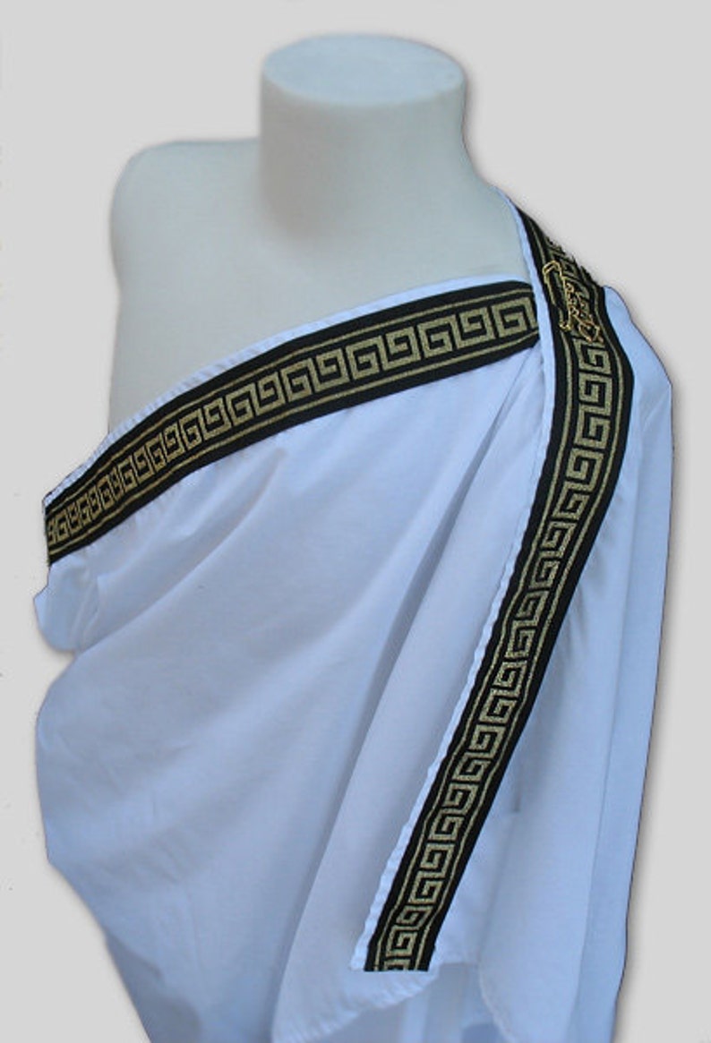 Greek Chiton With Trim - Ancient Greek Costume With Trim and Pin and ...