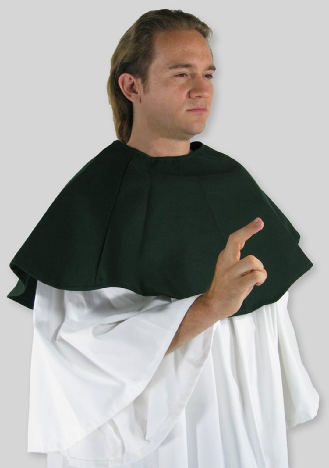 Mantle hoodless Cowl Priest Monk Mage - Etsy