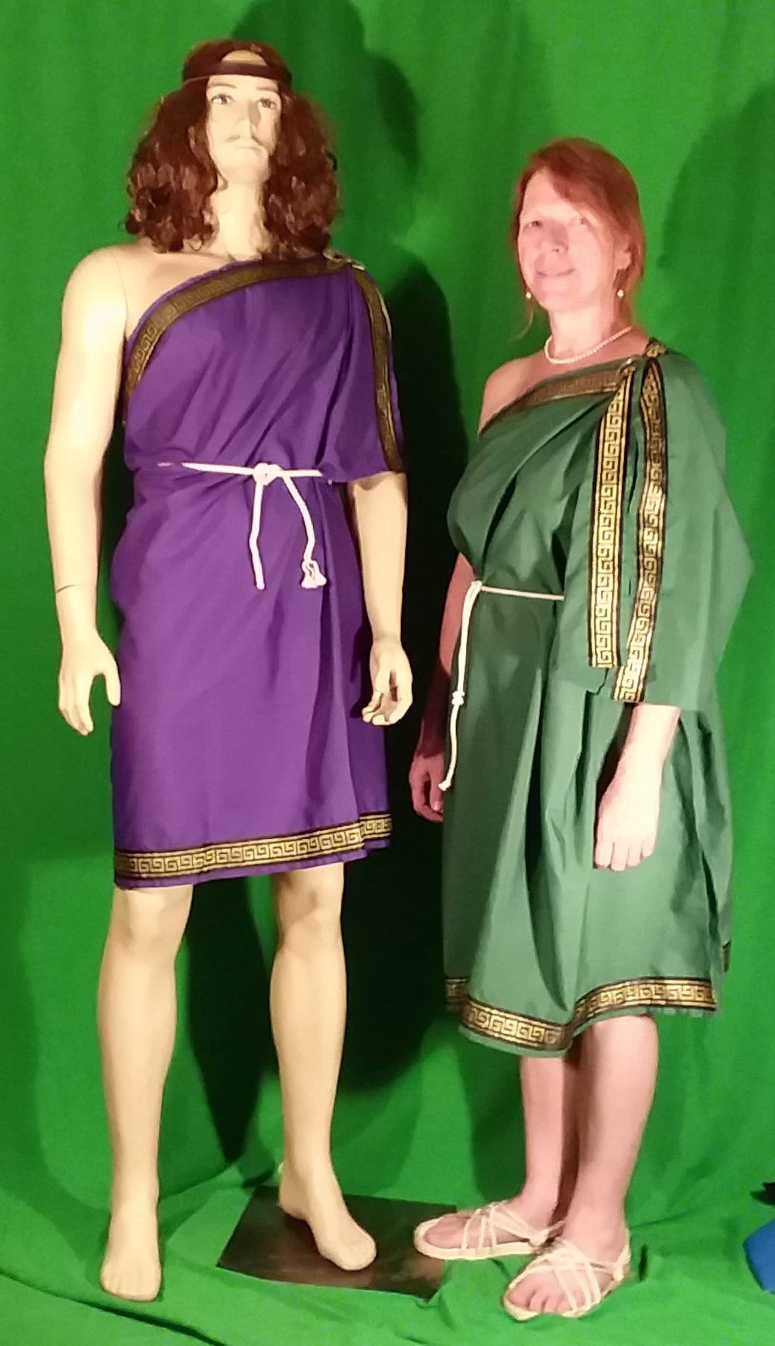 Greek Chiton With Trim - Ancient Greek Costume With Trim and Pin and ...