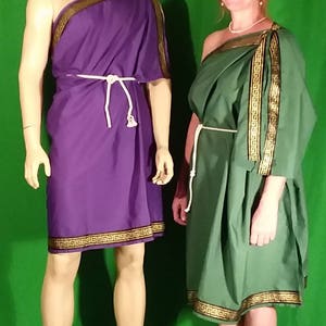 Greek Chiton With Trim - Ancient Greek Costume With Trim and Pin and ...