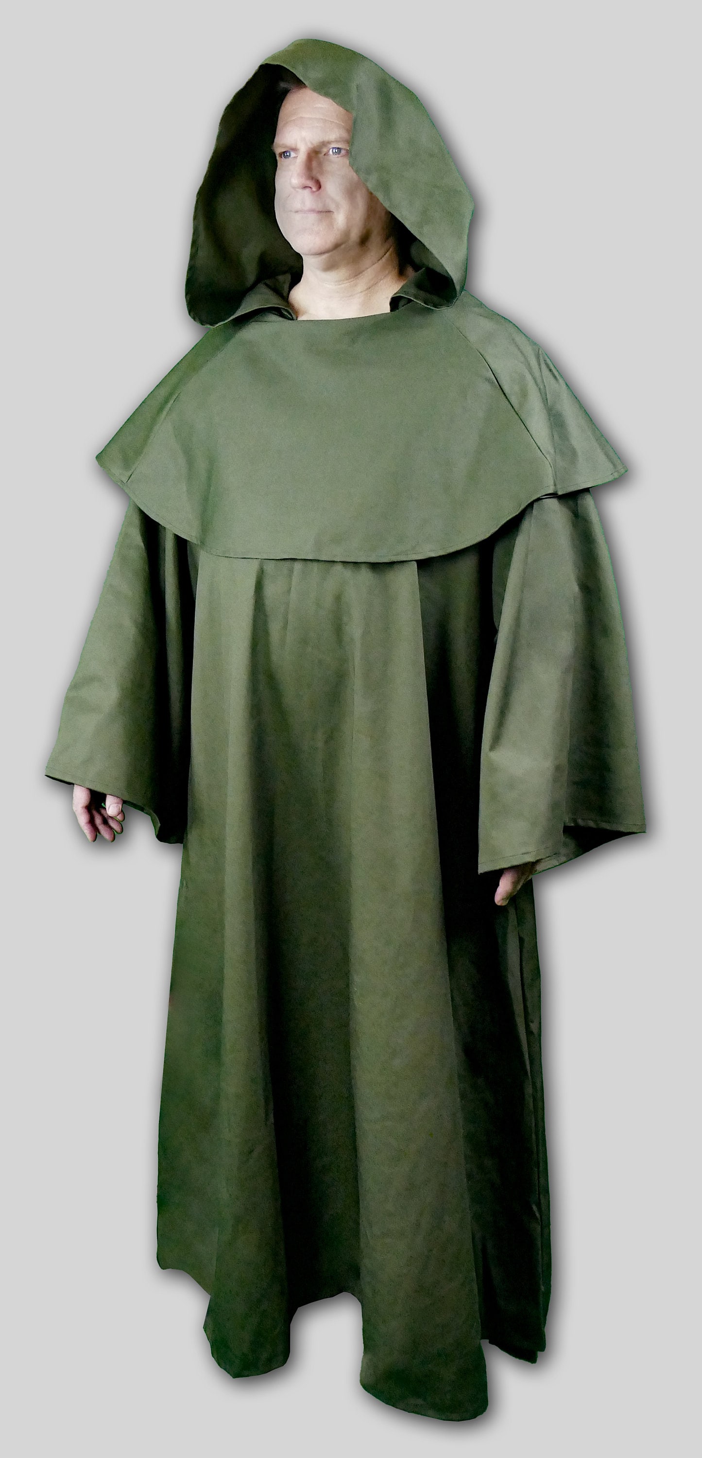 Monk Robe With Cowl for LARP, SCA, Faire, Monks - Many Sizes, Brown and ...