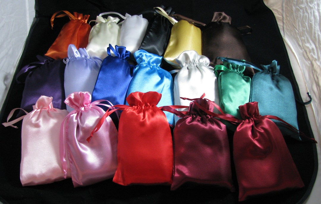 18 Colors - Satin Drawstring Bags 5 X 8 - Etsy
