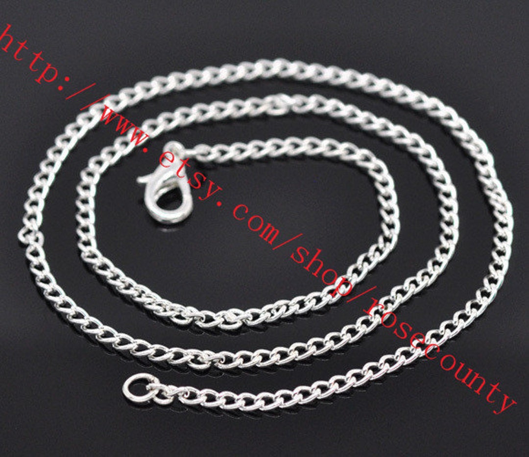 Wholesale 100pcs 18 Inch 3.5x2.5mm Silver Plated Cable Chain - Etsy