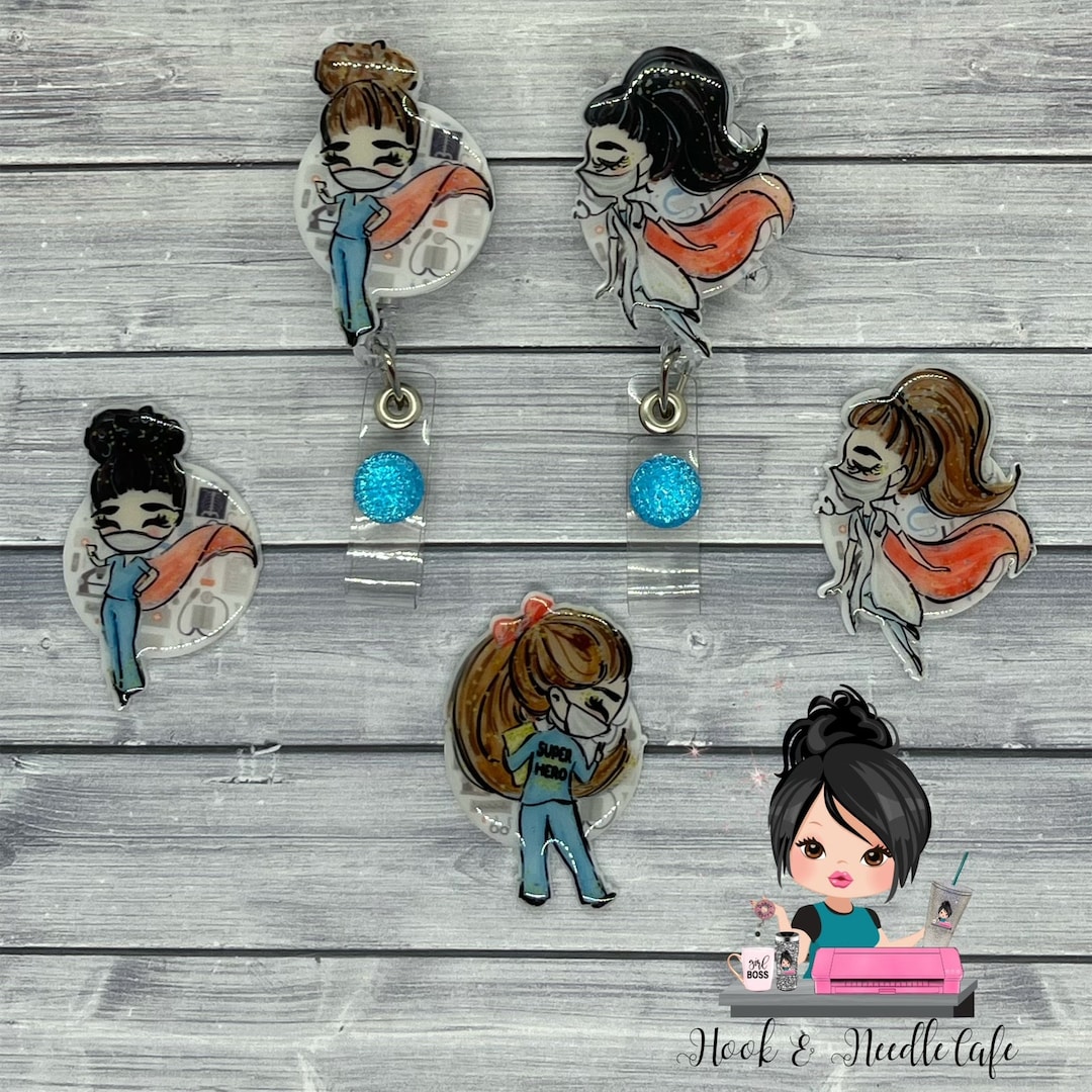 Nursing Heroes-cute Badge Holder-nurse-physician-nurse Practitioner ...