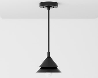 Black Cone Ceiling Light - Etsy