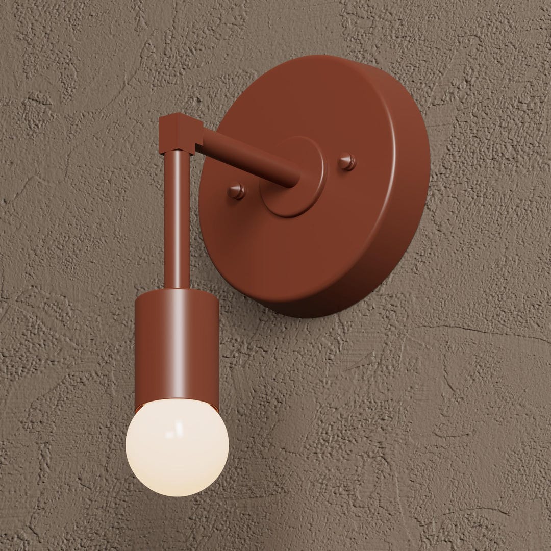 Red Vanity Light - Modern Wall Sconce - Mid Century - Industrial - Wall ...