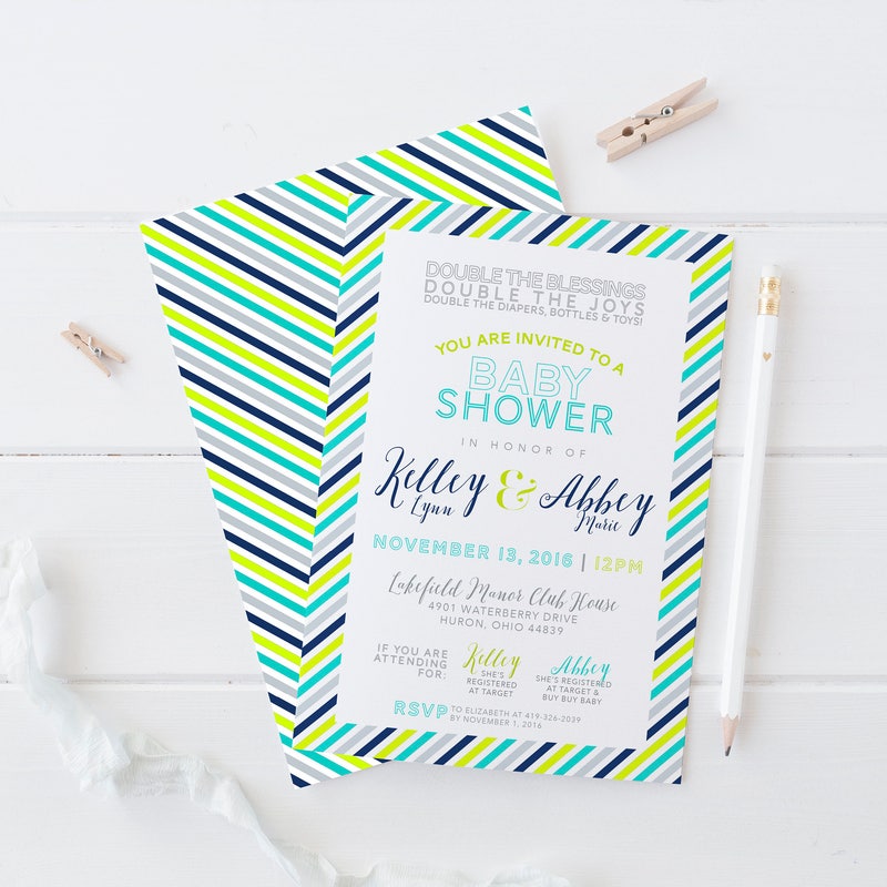 Chevron Invitation - Etsy