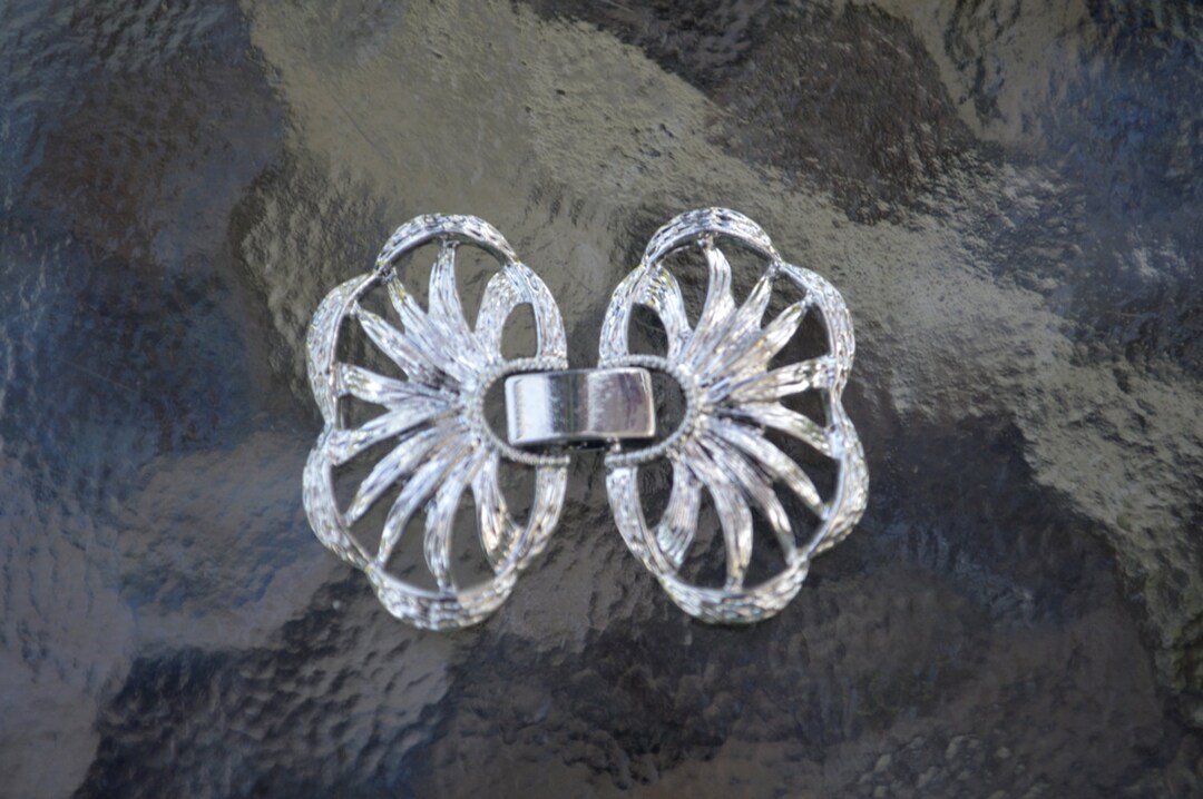 Butterfly Shape, Watch Buckle Style Clasp. (WB32S) Silver Plated Metal ...