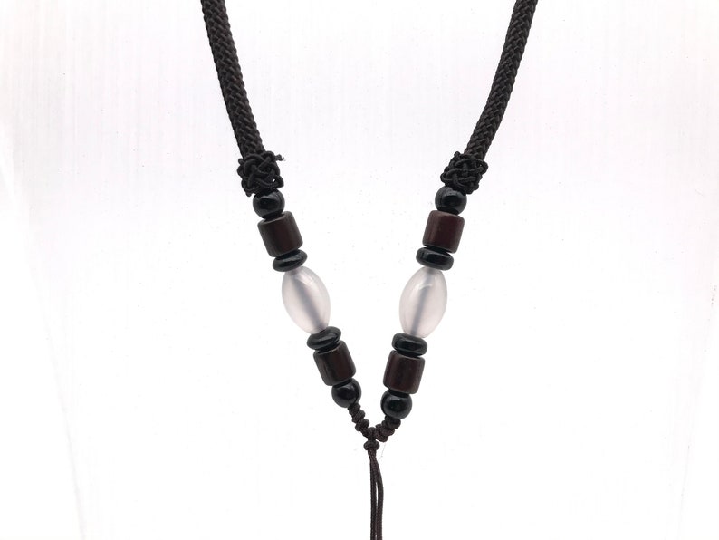 Silk Cord Knot Necklace Dark Brown 27 Inches Long With - Etsy