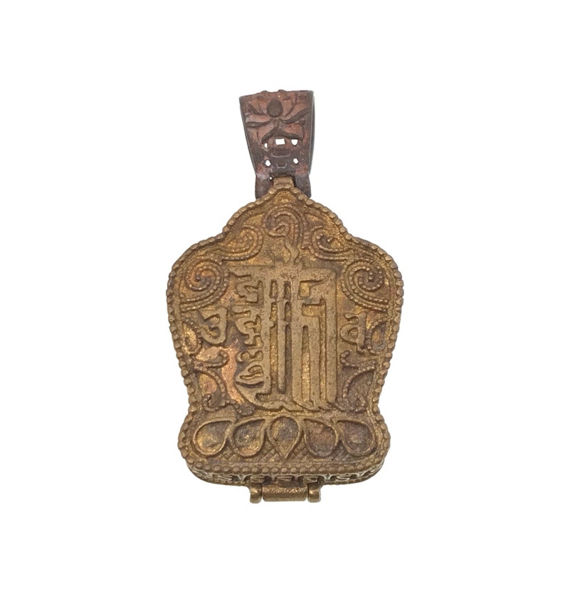 Solid brass Tibetan Buddhism locket pendant color may range | Etsy