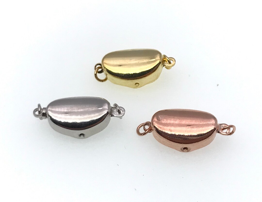 Pinch Clasp,real White Gold, Yellow Gold or Rose Gold Plated, Easy on ...