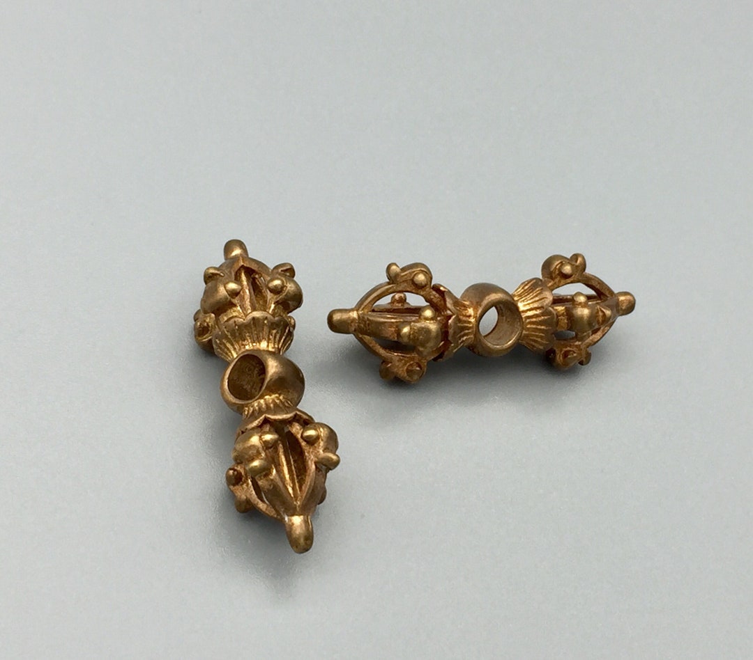 2 Pc Solid Brass/copper Religious Buddhist Apparatus: Vajry Pestle ...