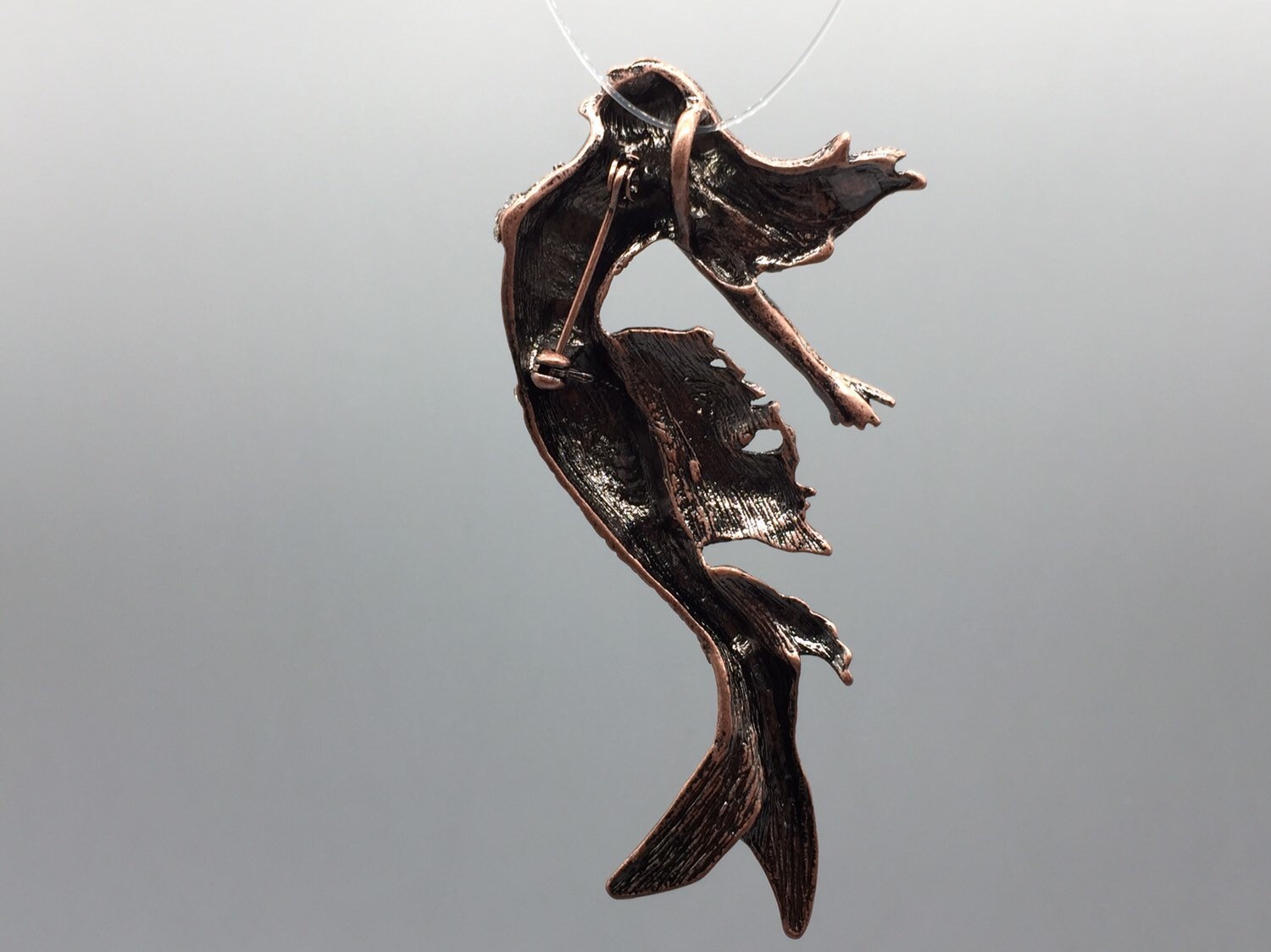 Mermaid Pendant or Brooch. Copper Plated. PD03C sample Not - Etsy