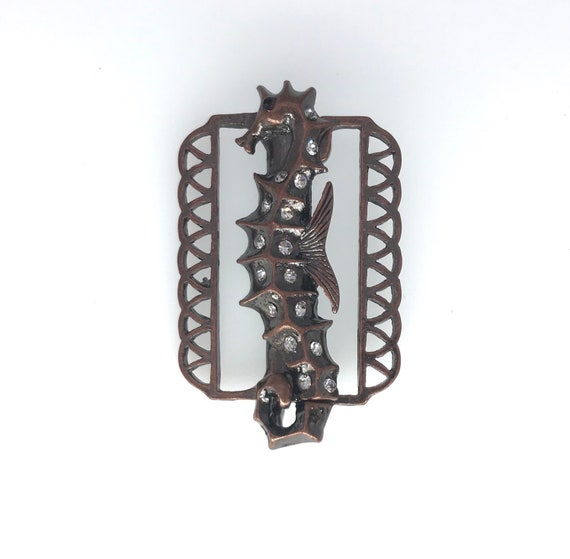 Seahorse Magnetic Slide Clasp or Lip Stick Clasp. Copper or | Etsy