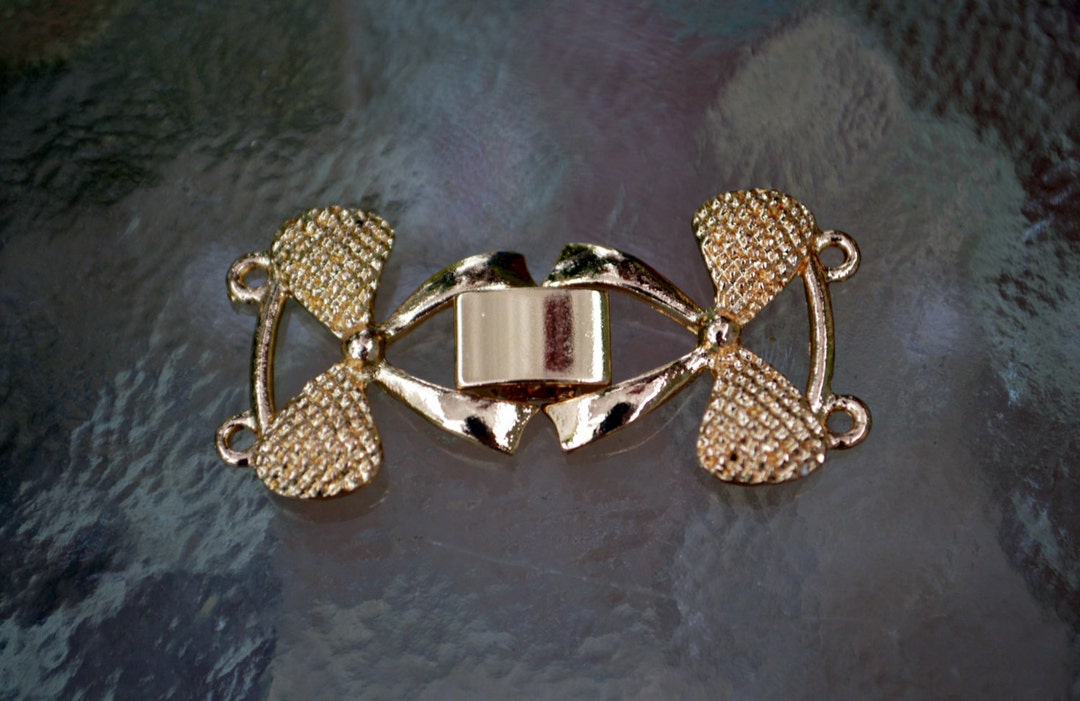 Gold Plated Ribbon Bow Clasp: Watch Buckle Style (1 3/4 X 1 Inches) - Etsy