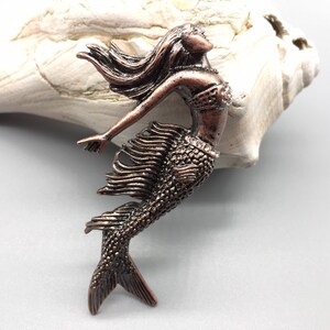 Mermaid Pendant or Brooch. Copper Plated. (PD03C) (sample Not Included ...