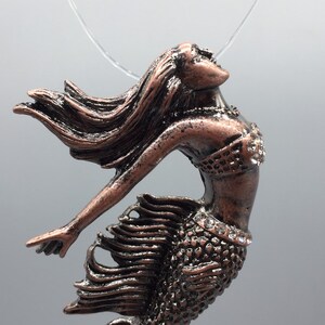 Mermaid Pendant or Brooch. Copper Plated. (PD03C) (sample Not Included ...