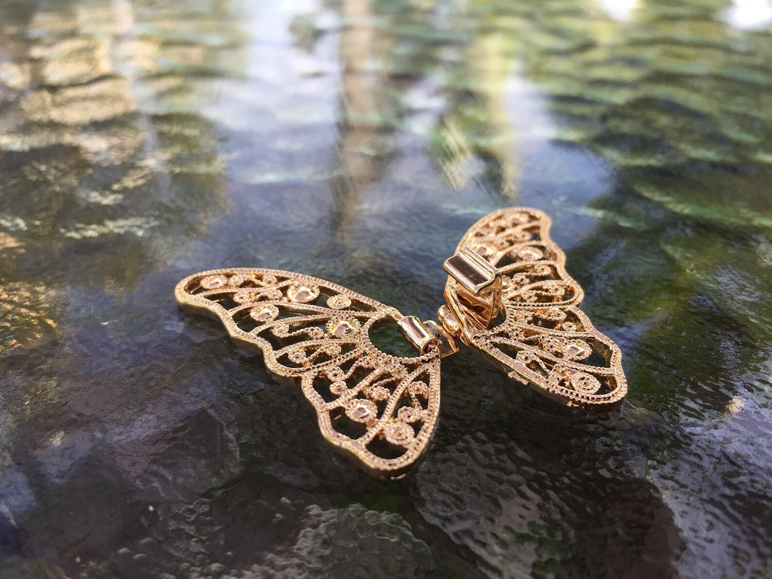 Large Muti Strand Watch Buckle/fold Over Clasp Gold Plated | Etsy