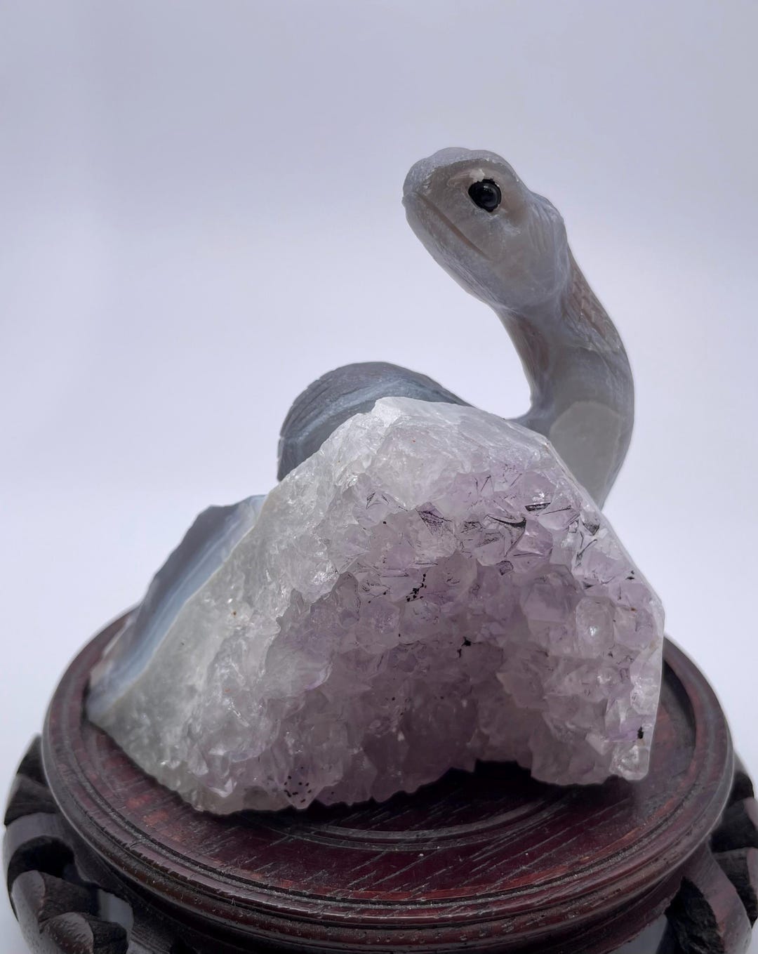 Hand-carved Agate Octopus Sculpture With Amethyst Druzy - Etsy