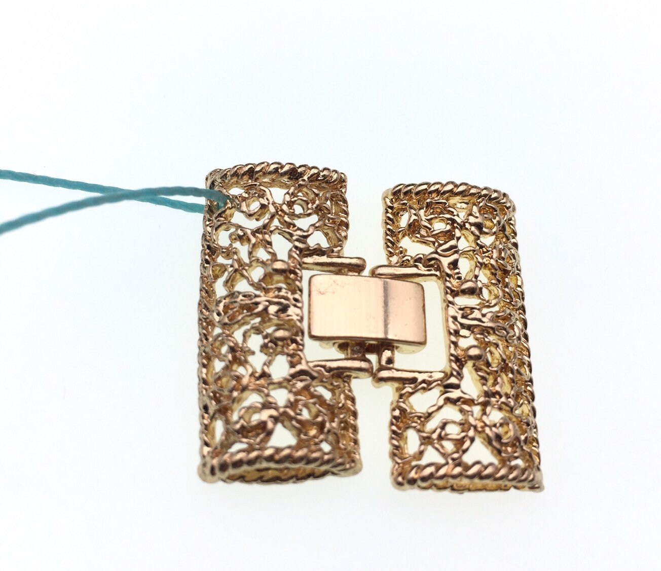 Silver Plated Multi-strand Hollow Bar Clasp: Watch Buckle Style (2x1 ...