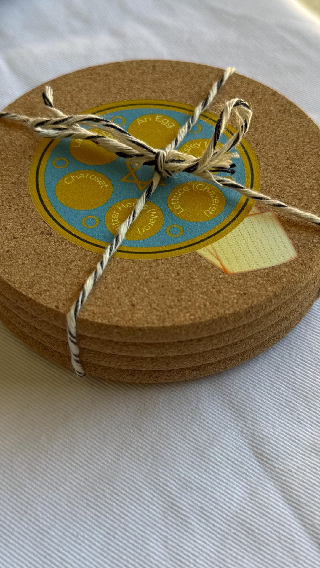 Passover Seder Plate Coasters | Jewish Pesach Table Decor, Host Gift - Etsy