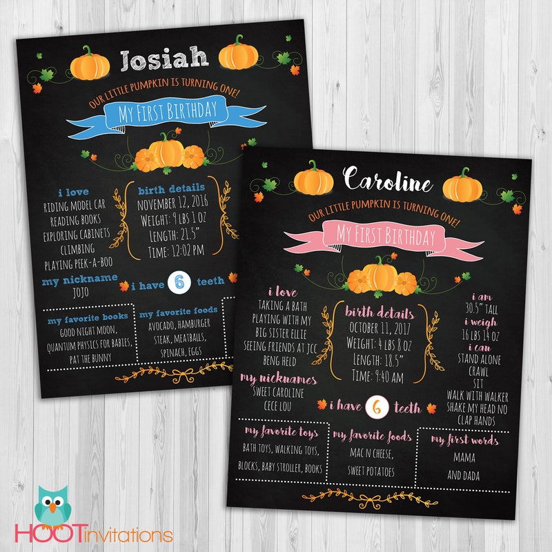 Pumpkin Theme Kids Birthday - Etsy