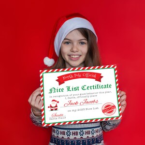 Santa Nice List Certificate Christmas Printables Naughty List kids ...