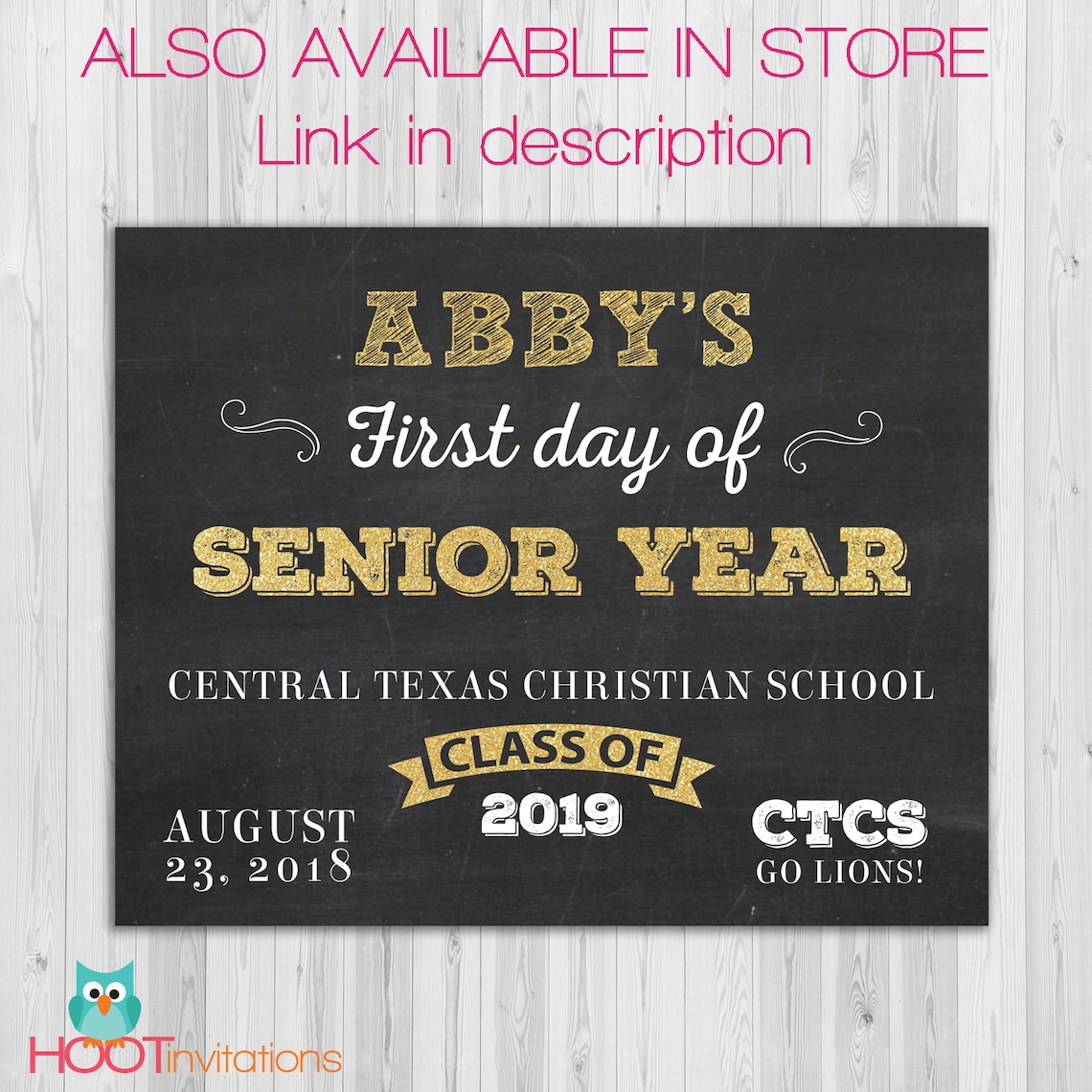 Last Day of Senior Year Sign, Last Day of School Sign, Graduation Sign ...