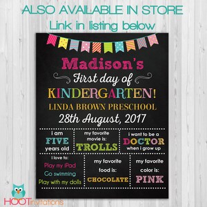 First Day of Prep Sign, First Day of School Sign, Girls Prep School ...