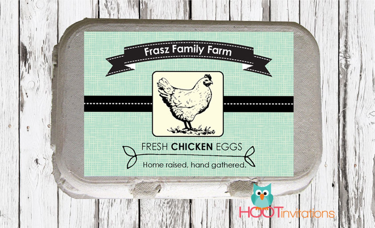 Custom Egg Carton Labels Mint Turquoise Egg Box Label - Etsy
