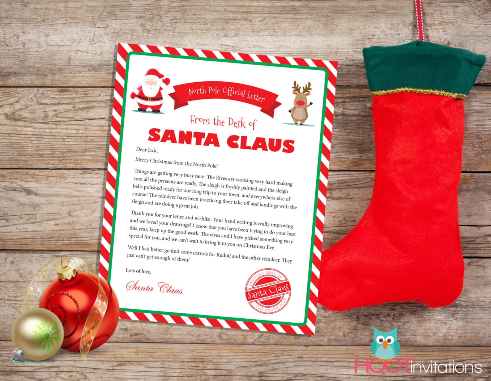 Letter from Santa Christmas Letter Santa Letter Gift idea | Etsy