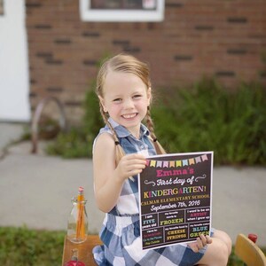 First Day of Prep Sign, First Day of School Sign, Girls Prep School ...