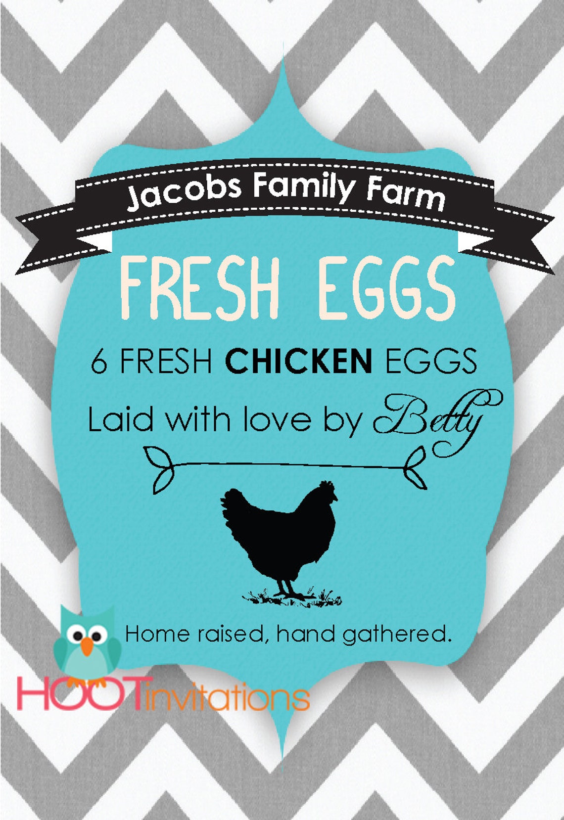 Egg Label Chevron Custom Egg Carton Labels to print at home | Etsy