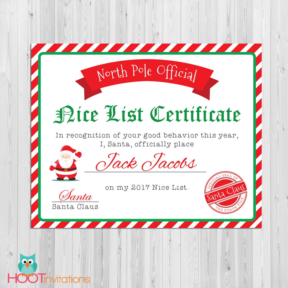 Santa Nice List Certificate Christmas Printables Naughty | Etsy