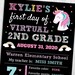Unicorn First Day of School Sign Editable, Back to School Sign, 1st Day ...
