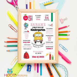First Day of School Sign Editable, Back to School Sign, 1st Day of ...