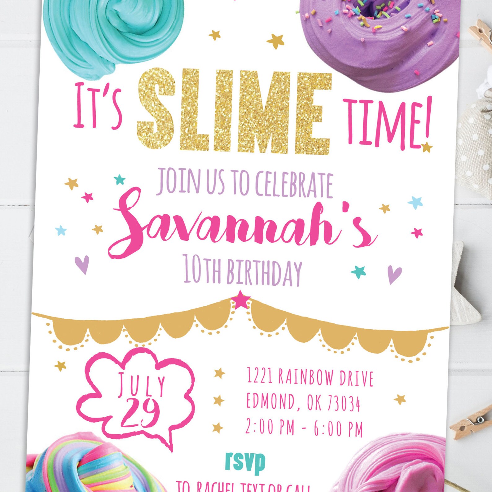 Slime Invitation Slime Birthday Slime Invite Printable - Etsy Australia