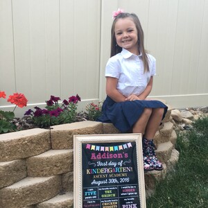 First Day of Prep Sign, First Day of School Sign, Girls Prep School ...