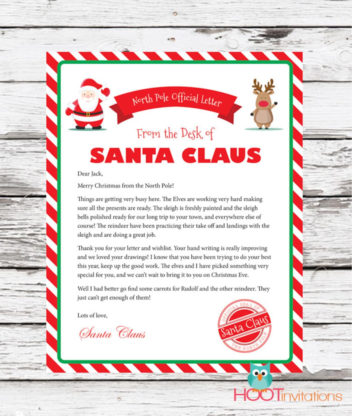 Letter from Santa Christmas Letter Santa Letter Gift idea | Etsy