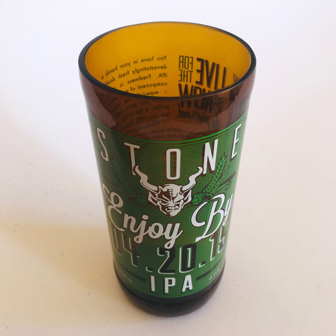 Stone Brewing Co Enjoy by 04.20 IPA Beer Bottle Glassware // - Etsy