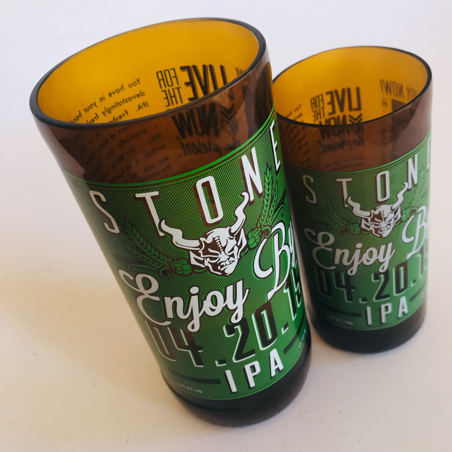 Stone Brewing Co Enjoy by 04.20 IPA Beer Bottle Glassware // - Etsy