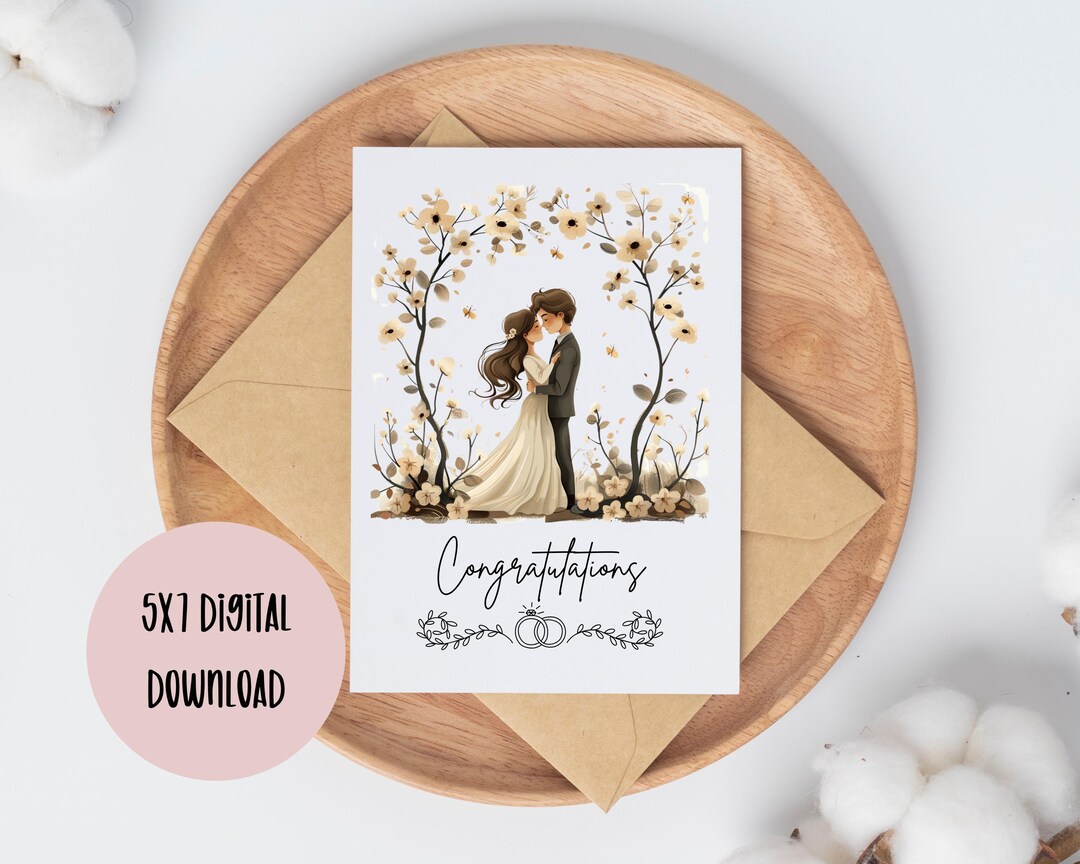 Elegant Digital Wedding Card - Instant Download - Printable Wedding ...