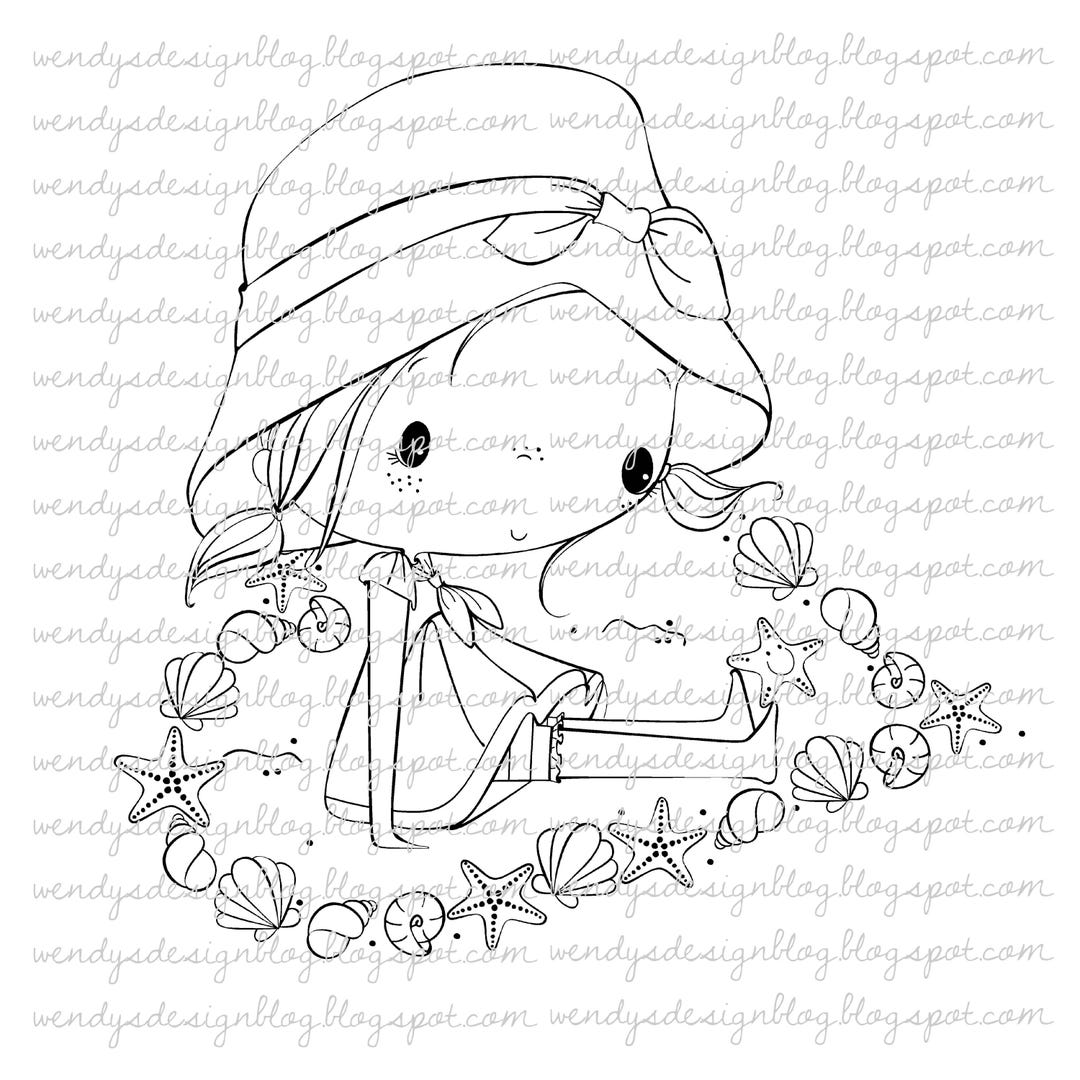 Sea Shells Digital Stamp: Black and White Clipart (digital Download) - Etsy