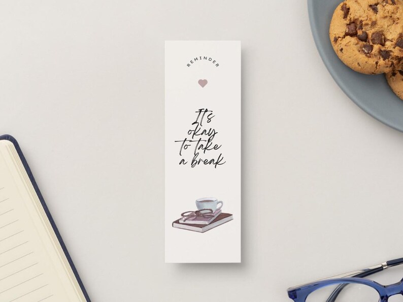 Bookmark - It's Okay to Take a (coffee) Break - Etsy