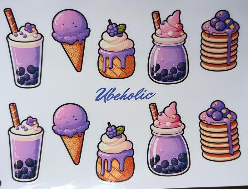 Ube Desserts Sticker Sheets - Choose Your Favorite! - Etsy