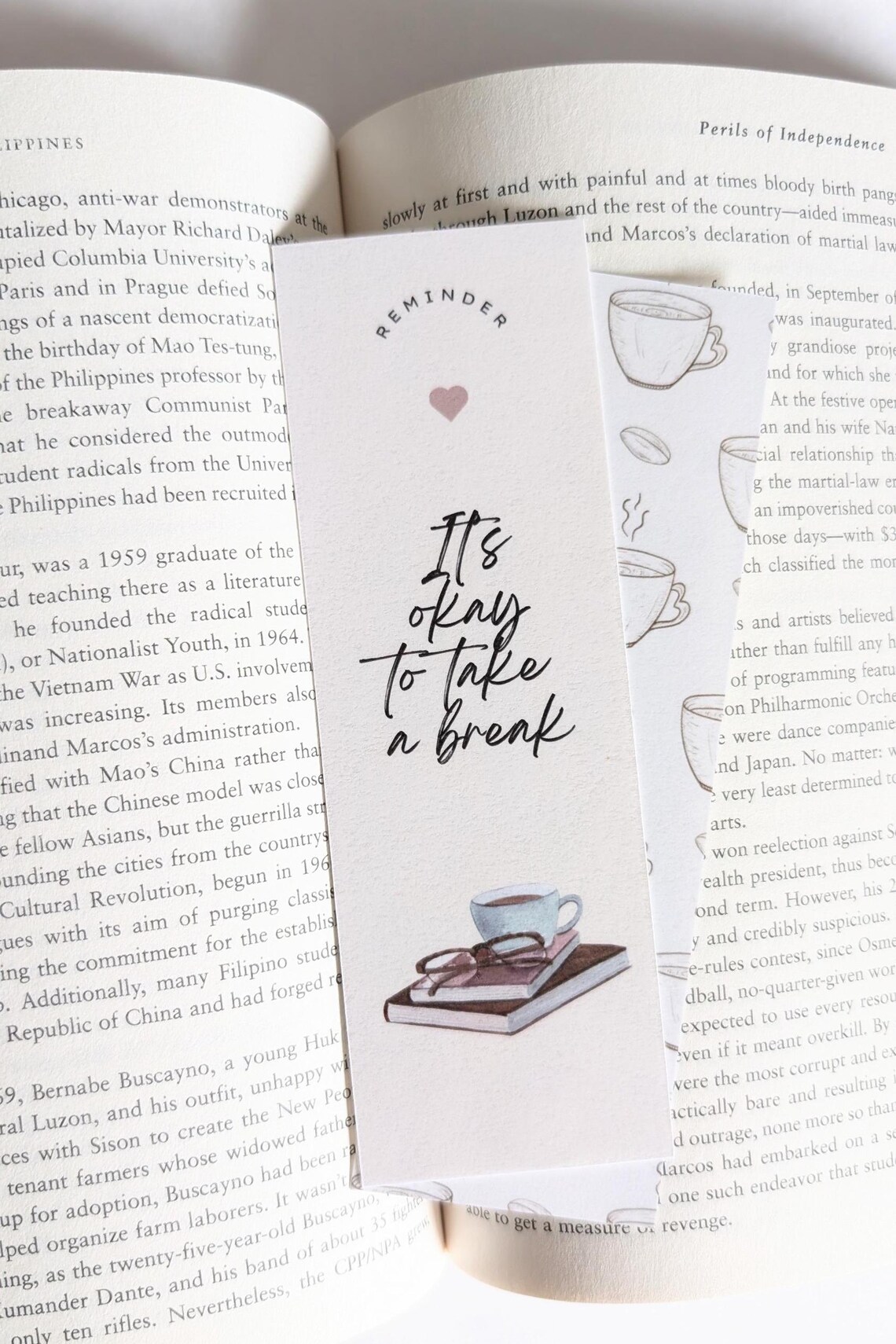 Bookmark - It's Okay to Take a (coffee) Break - Etsy