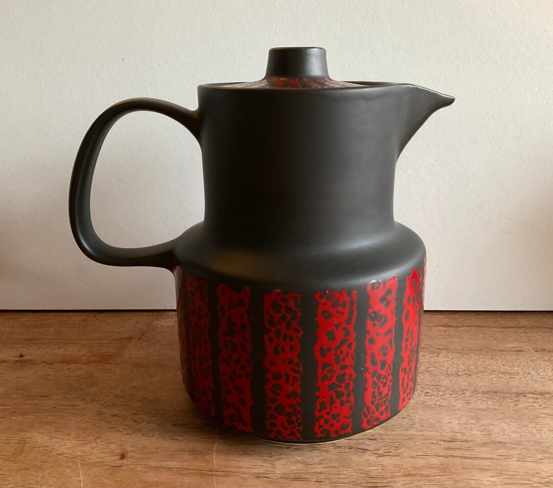 Melitta Copenhagen Coffeepot / Teapot Black Red - Etsy